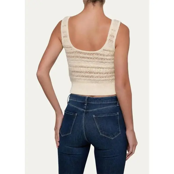 L'Agence Galene Mixed-stitch Sweater Tank Top