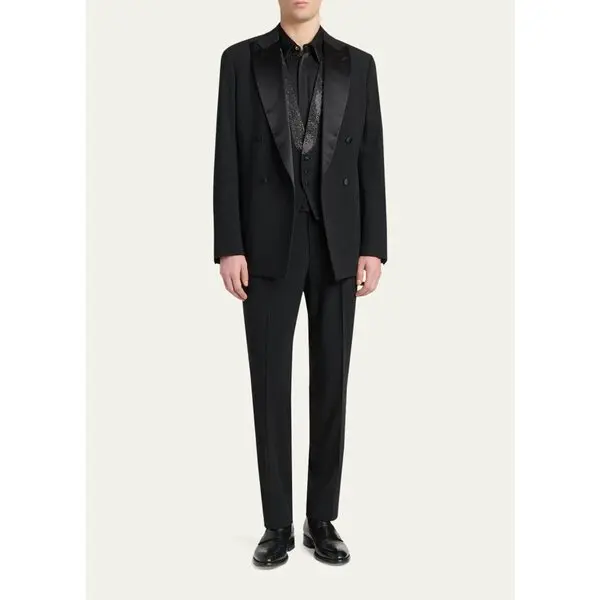 Giorgio Armani Printed Silk Button-front Shirt