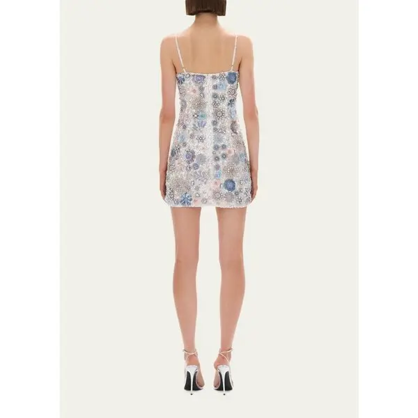 Rachel Gilbert Francesca Beaded Fit & Flare Mini Dress