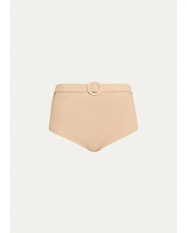 Ramy Brook Danice Metallic High-waist Bikini Bottoms - Gold