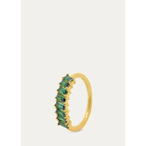 GWEN BELOTI Cz Emerald Baguette Ring