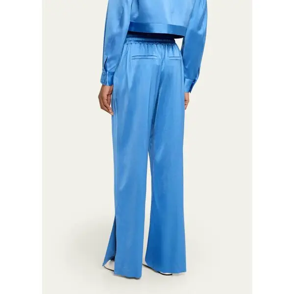 Cinq À Sept Damoni Satin Drawstring Pants