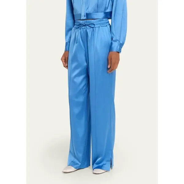 Cinq À Sept Damoni Satin Drawstring Pants