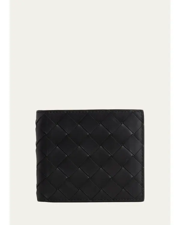 Bottega Veneta Intrecciato Leather Bifold Wallet - Black