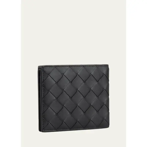 Bottega Veneta Intrecciato Leather Bifold Wallet - Black