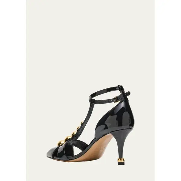 Chloé 70mm Cleia Studded Patent Leather Pumps