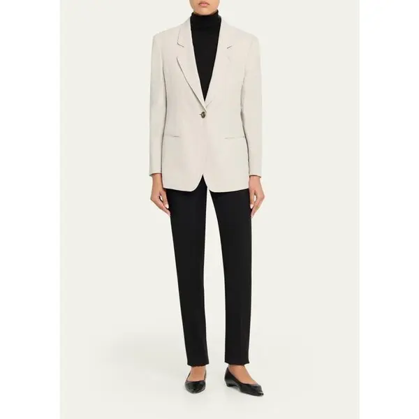 Giorgio Armani Linen Single-breasted Blazer Jacket