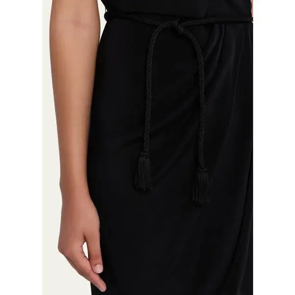 Giorgio Armani Belted Cap-sleeve Jersey Wrap Dress