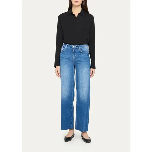 L'Agence Petite Scottie High-rise Wide-leg Jeans