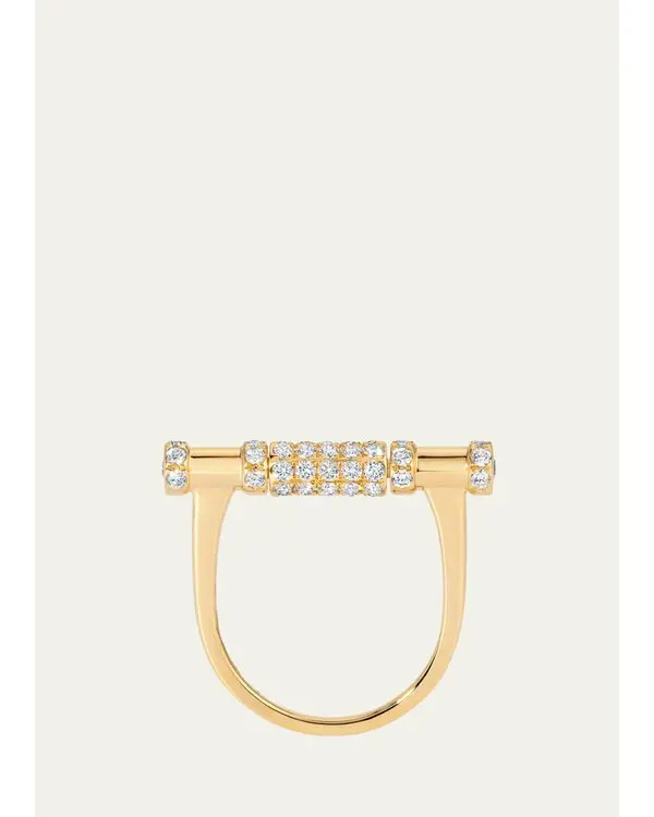 GRAZIELA 18k Diamond Cavaletti Ring