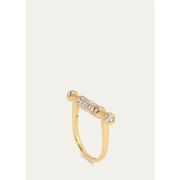 GRAZIELA 18k Diamond Cavaletti Ring