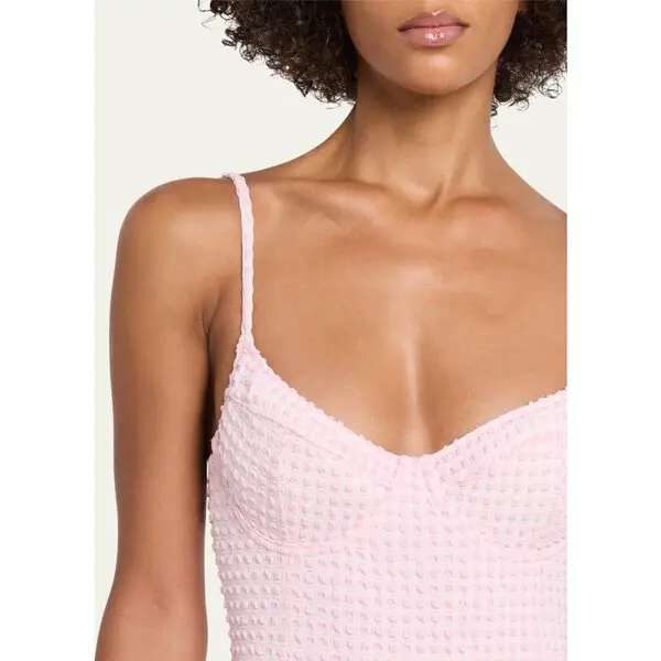 Simkhai Suni Textured Gingham One-piece Swimsuit - Daisy Multi