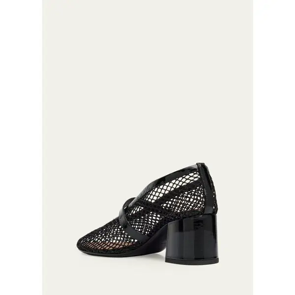 Alaïa 55mm Fishnet Ballerina Pumps - Noir