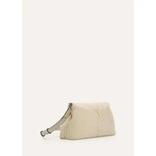 TOTEME T-lock Rope Clutch Bag - Pearl