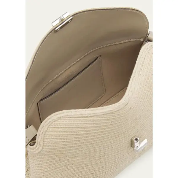 TOTEME T-lock Rope Clutch Bag - Pearl