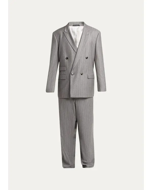 Giorgio Armani Wool Pinstripe Oversized Double-breasted Suit