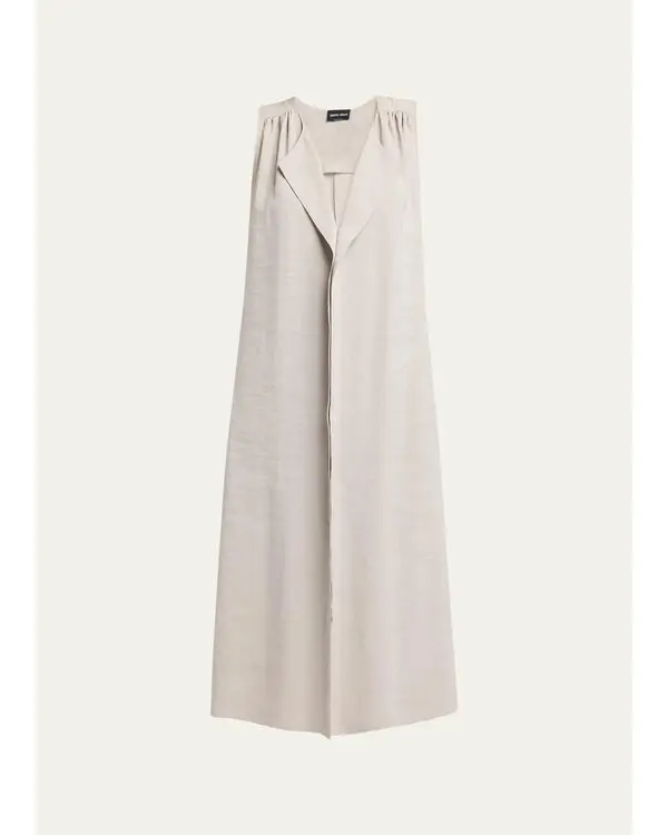 Giorgio Armani Sleeveless Silk Maxi Shirtdress