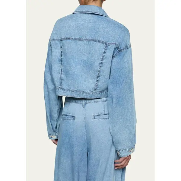 L'Agence Gaines Balloon-sleeve Denim Jacket
