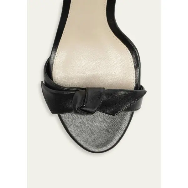 ALEXANDRE BIRMAN 75mm Clarita Leather Bow Ankle-strap Sandals