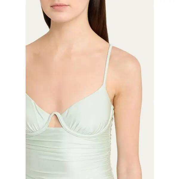 Simkhai Laine Ruched One-piece Swimsuit