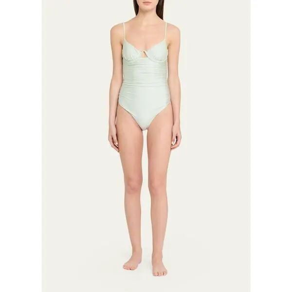 Simkhai Laine Ruched One-piece Swimsuit