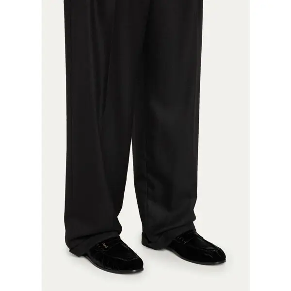 Saint Laurent Le Cassandre Moc-toe Loafers In Velvet