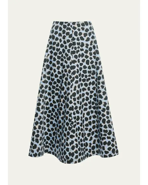 Altuzarra Varda Animal-print Midi Skirt