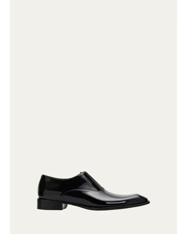 Saint Laurent Milton Patent Leather Slip-on Oxfords