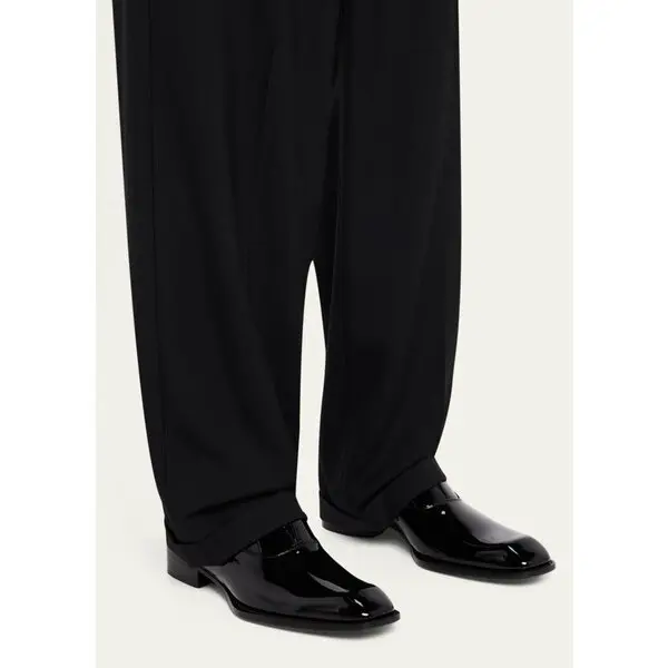 Saint Laurent Milton Patent Leather Slip-on Oxfords