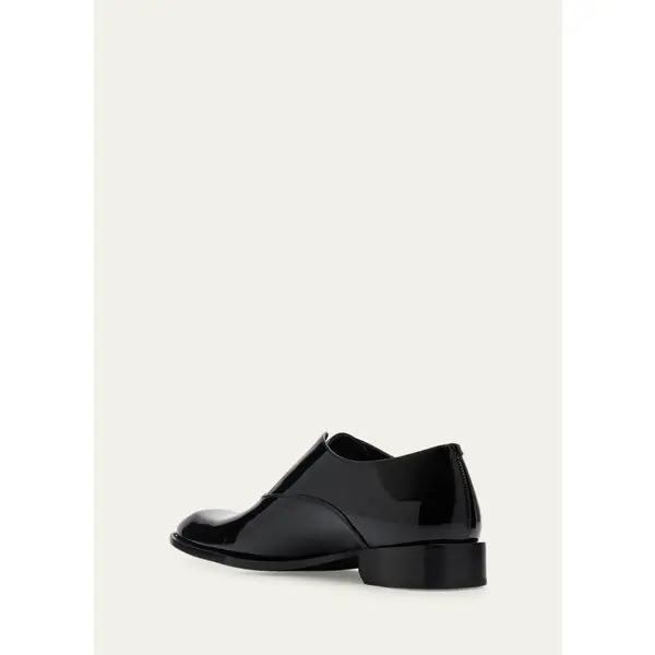Saint Laurent Milton Patent Leather Slip-on Oxfords