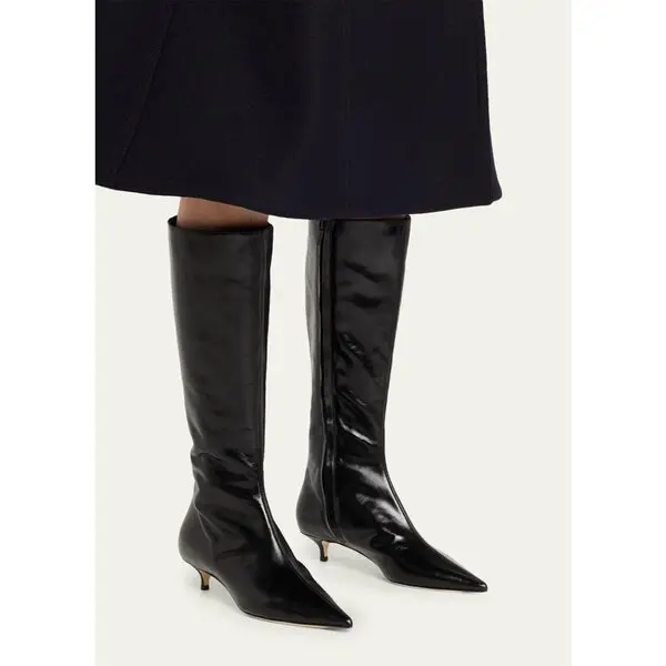 JIMMY CHOO 35mm Amis Shiny Leather Knee-high Boots