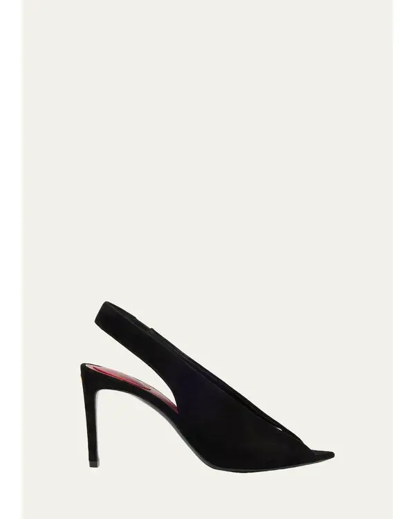 Valentino Garavani 85mm Suede Slingback Sandals