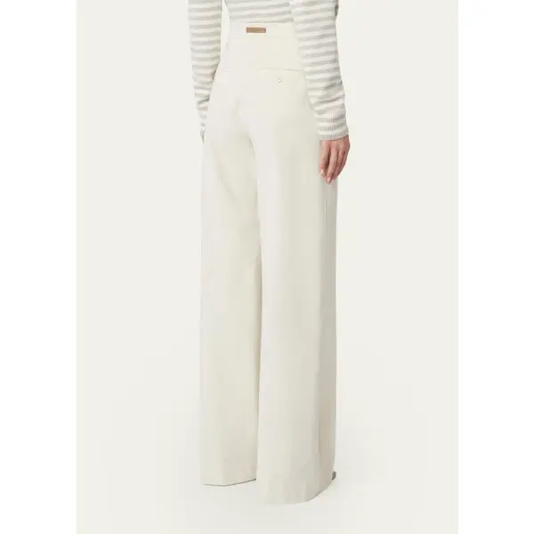 Max Mara Dentice Wide-leg Stretch Cotton Twill Pants