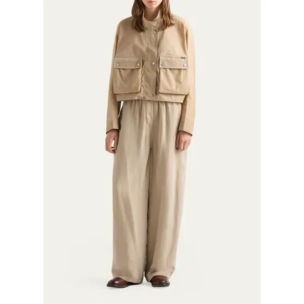 Prada Washed Re-nylon Jacket - Camel