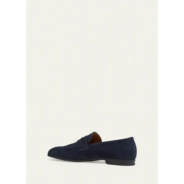 TOM FORD Sean Suede Penny Loafers - Black