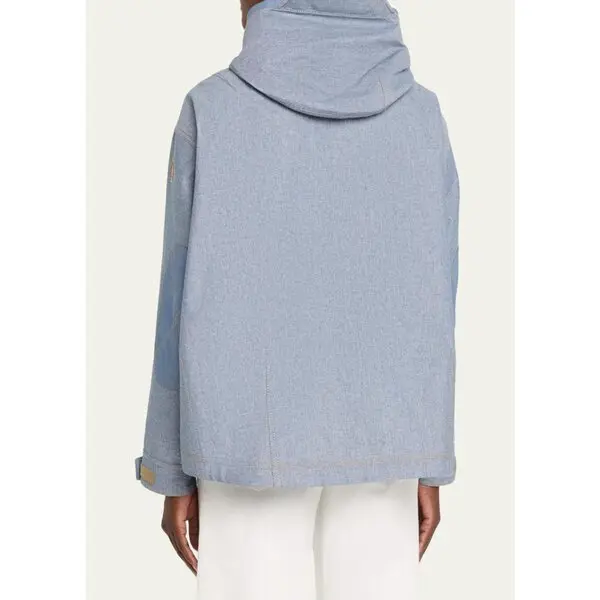 Moncler Beziers Chambray Field Jacket - Blue