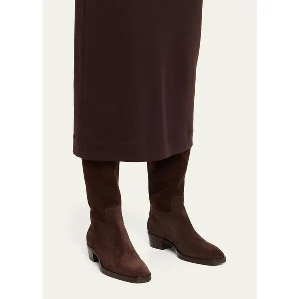 JIMMY CHOO 45mm Mave Suede Knee-high Boots