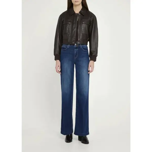 L'Agence Clotilde Leather Bomber Jacket