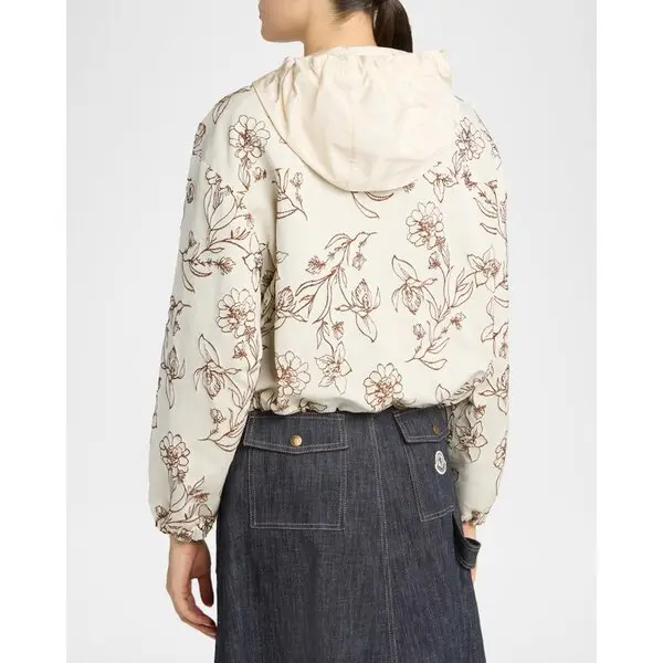 Moncler Nepeta Hooded Floral Jacket - Print
