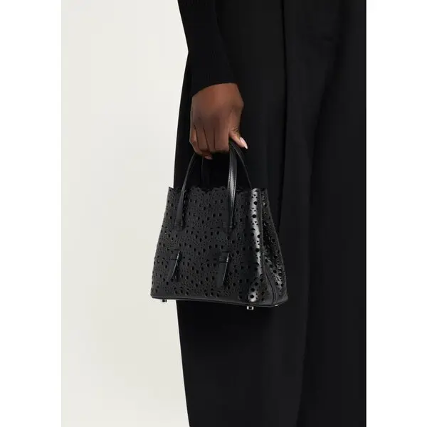 Alaïa Mina 20 Small Perforated Leather Tote Bag