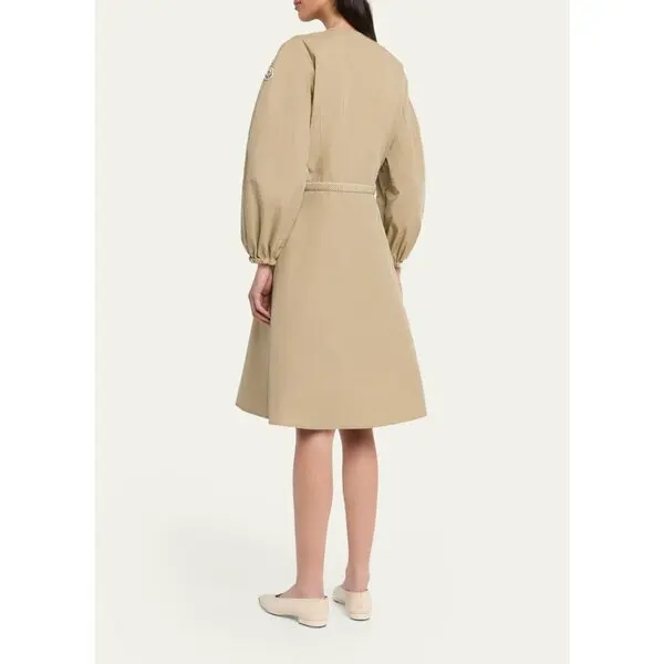 Moncler Pleated Poplin Dress