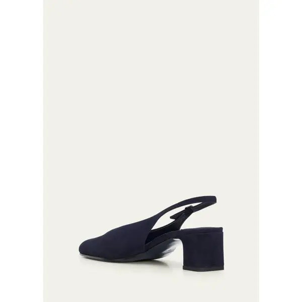 JIMMY CHOO 45mm Eyla Suede Slingback Pumps - Marine