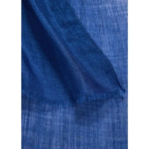 PIACENZA CASHMERE 1733 Cashmere Eyelash Fringe Solid Scarf - Cobalt