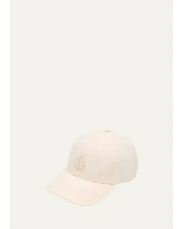 Moncler Logo Embroidered Baseball Cap - White