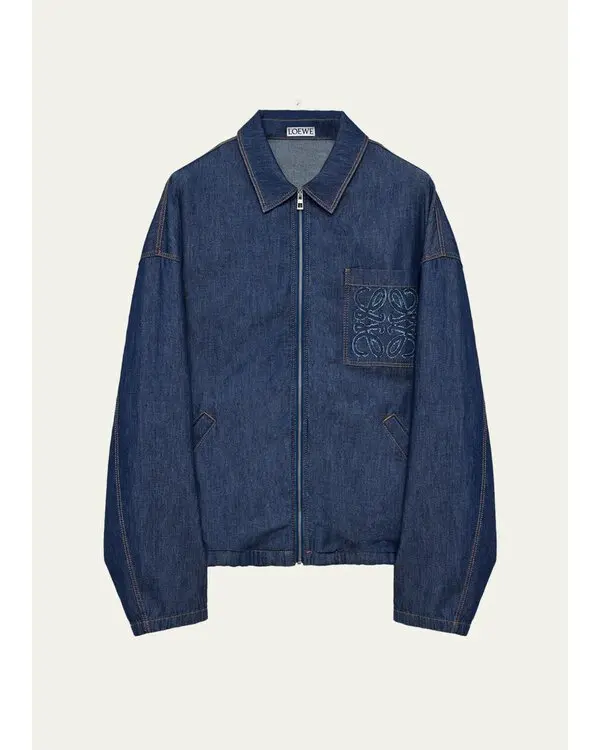 Loewe Denim Zip-front Jacket - Denim Blue