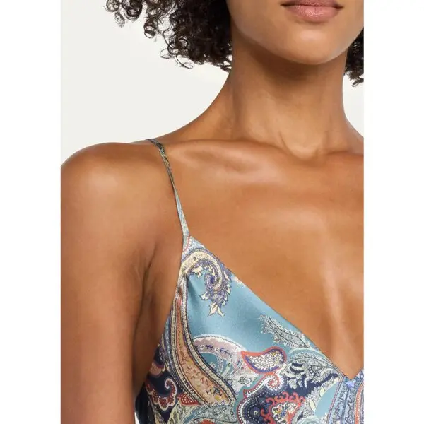 L'Agence Seridie Paisley Mid-length Slip Dress