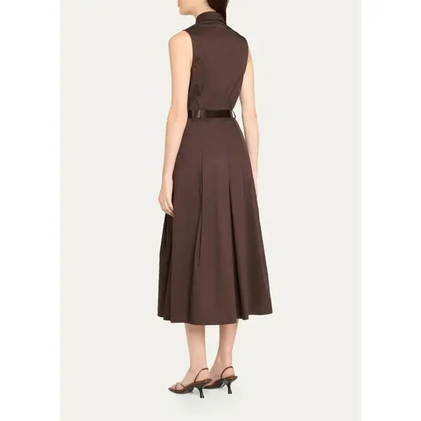 L'Agence Kolton Sleeveless Belted Midi Dress