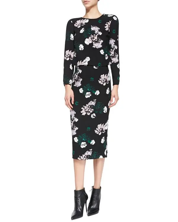 ALEMAIS Mona Floral Hemp Halter Mini Dress