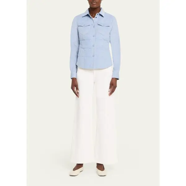 Moncler Nangy Corduroy Down Shirt Jacket