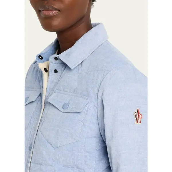 Moncler Nangy Corduroy Down Shirt Jacket